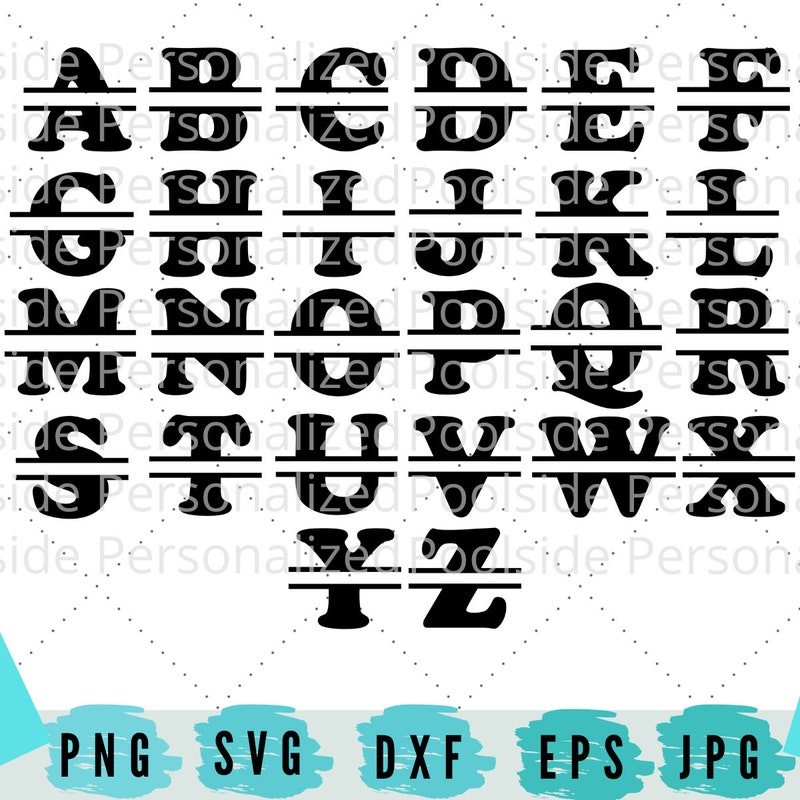 Split Monogram - Etsy