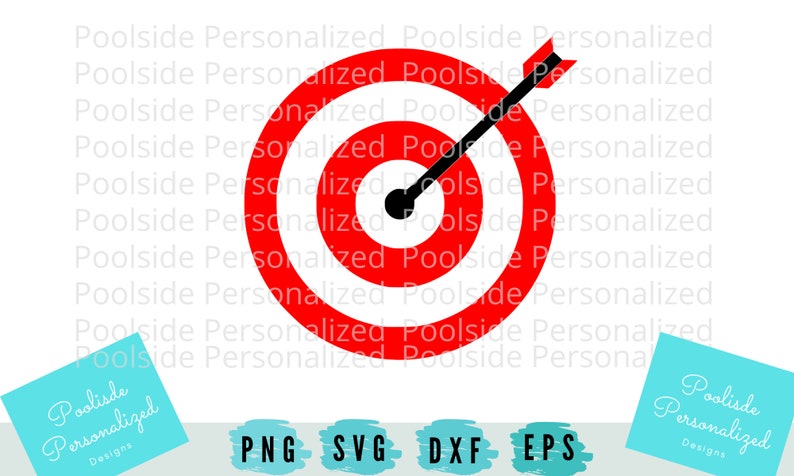 Bullseye Target Archery Arrow SVG PNG Dxf Eps Cut Files - Etsy