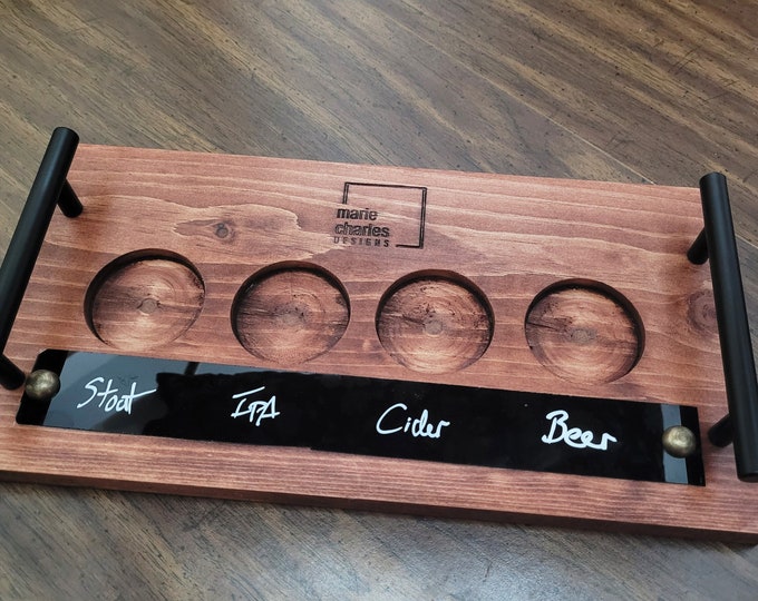Beer Flight Board With Write-on Dry Erase Board - Etsy