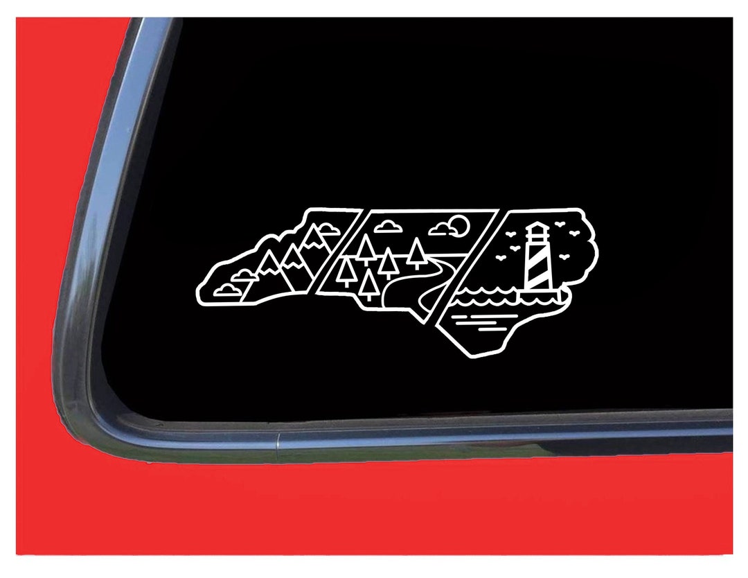 North Carolina Regions NC Vinyl Decal North Carolina Home Decal North ...