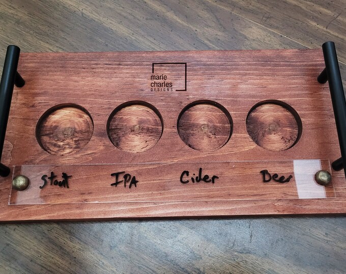 Custom Beer Flight Board- Unique Personalized Flight Board- Beer Flight ...