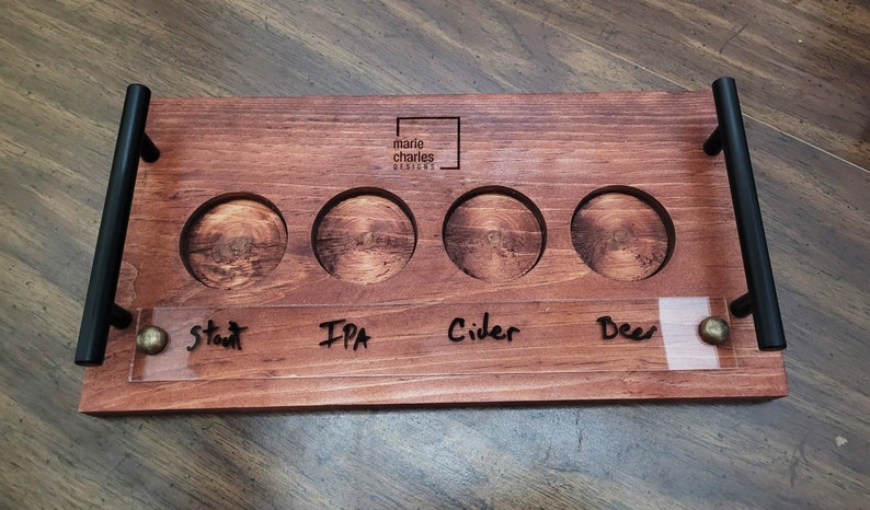 Beer Sampler Display Flight Board With Beer Name and Variety - Etsy