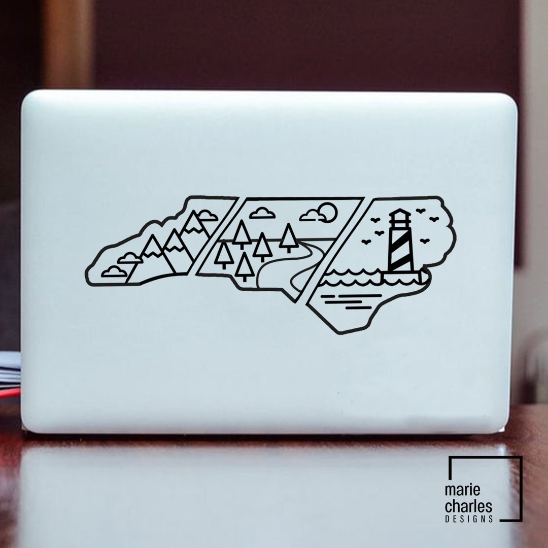 North Carolina Regions NC Vinyl Decal North Carolina Gifts North ...