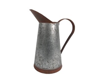 Rustic Metal Pitcher - Etsy