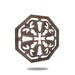 Octagonal Wall Hanging Panel Brown Wood Wall Art Room Decor, 24 X 24 ...