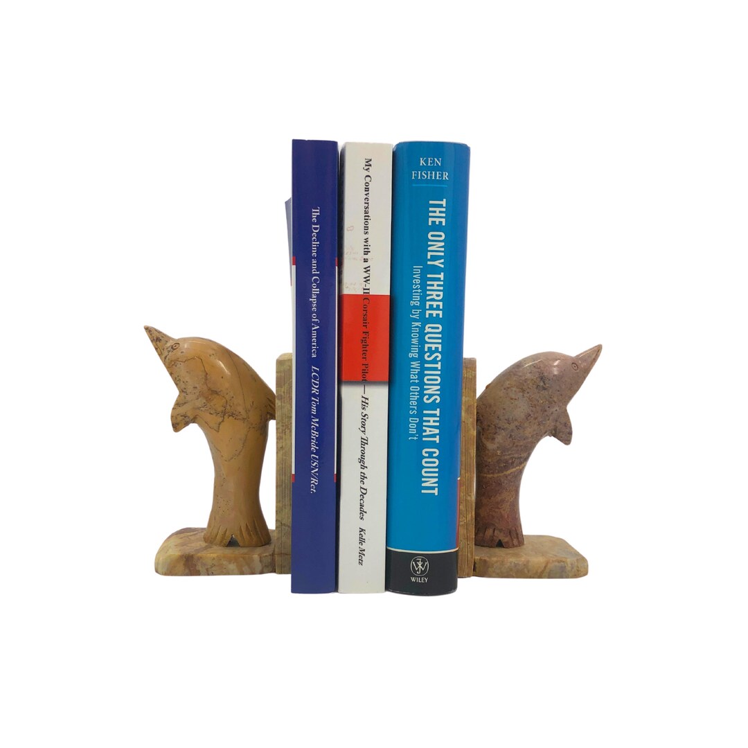 Soapstone Dolphin Bookends 4 - Etsy