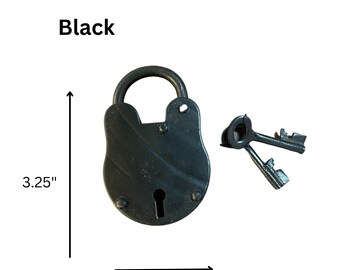 Cast Iron Lock and 3 Keys, Large Vintage Iron Lock With Key, Vintage ...