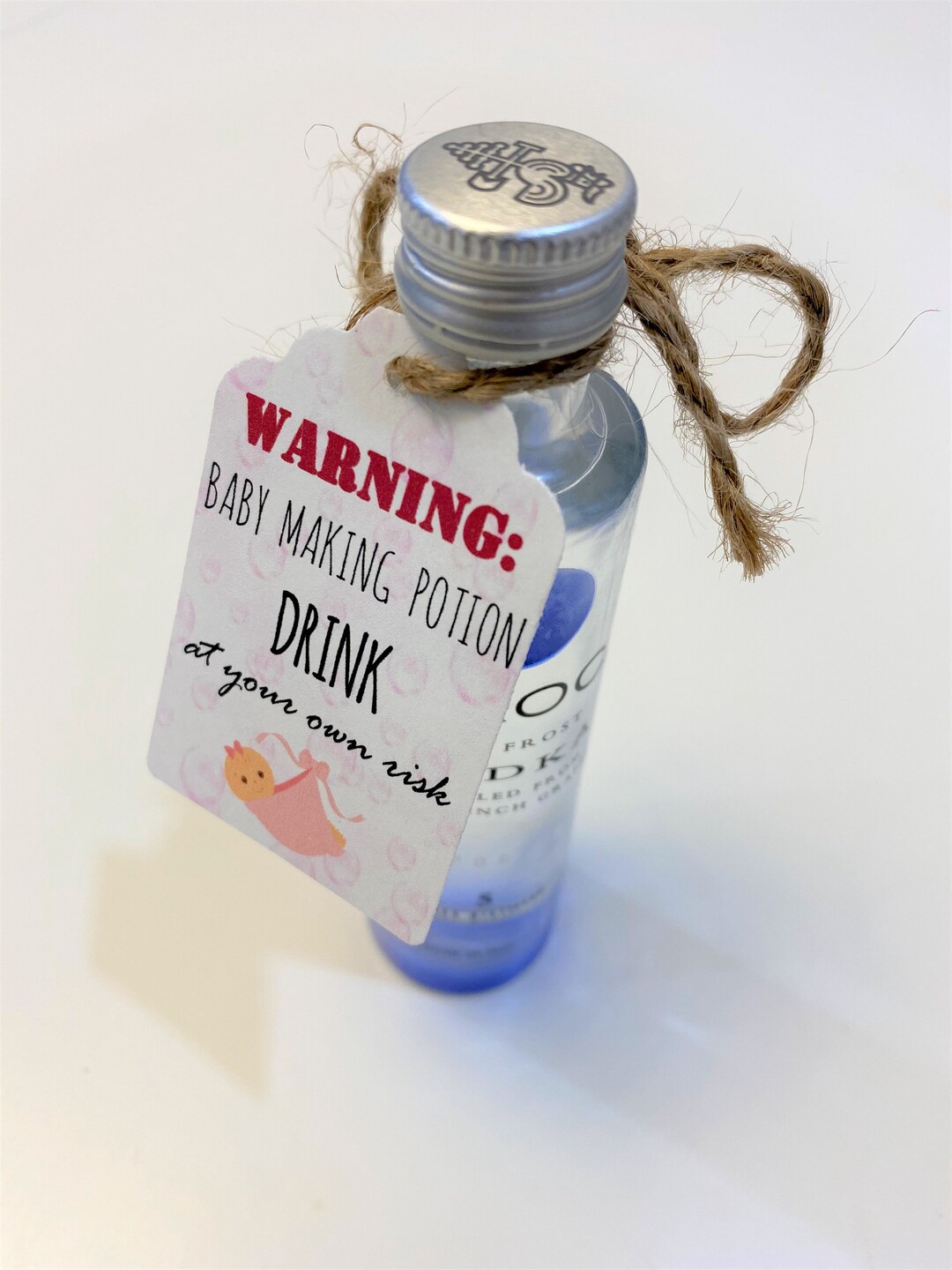 Baby Girl Making Potion Tags for Baby Shower / Sprinkle Alcohol ...