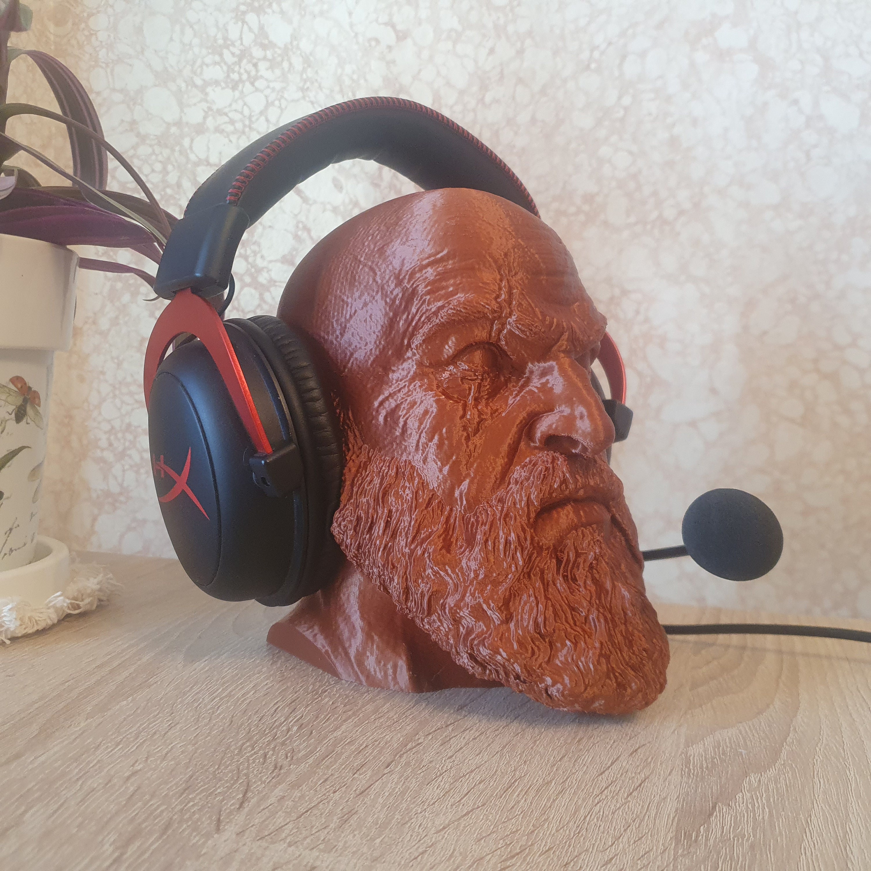 Kratos Headset Stand Dios De La Guerra Inspired Office Desk Decor - Etsy