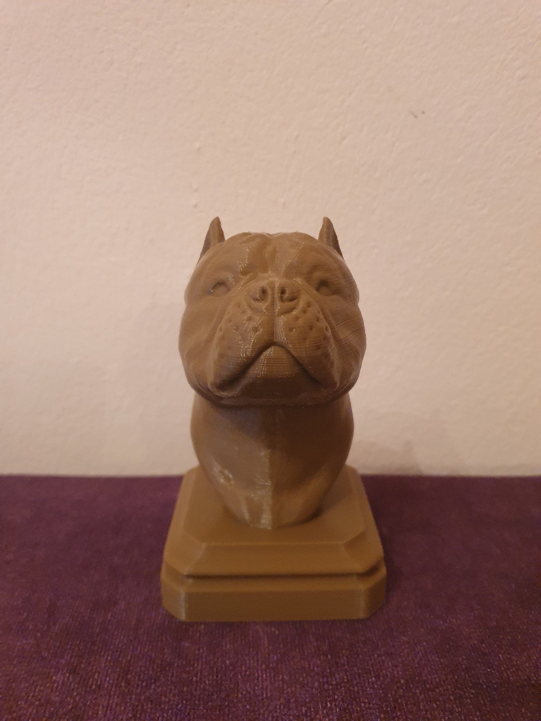 Handcrafted American Bully Bust Sculpture Unique Pet Lover Gift ...