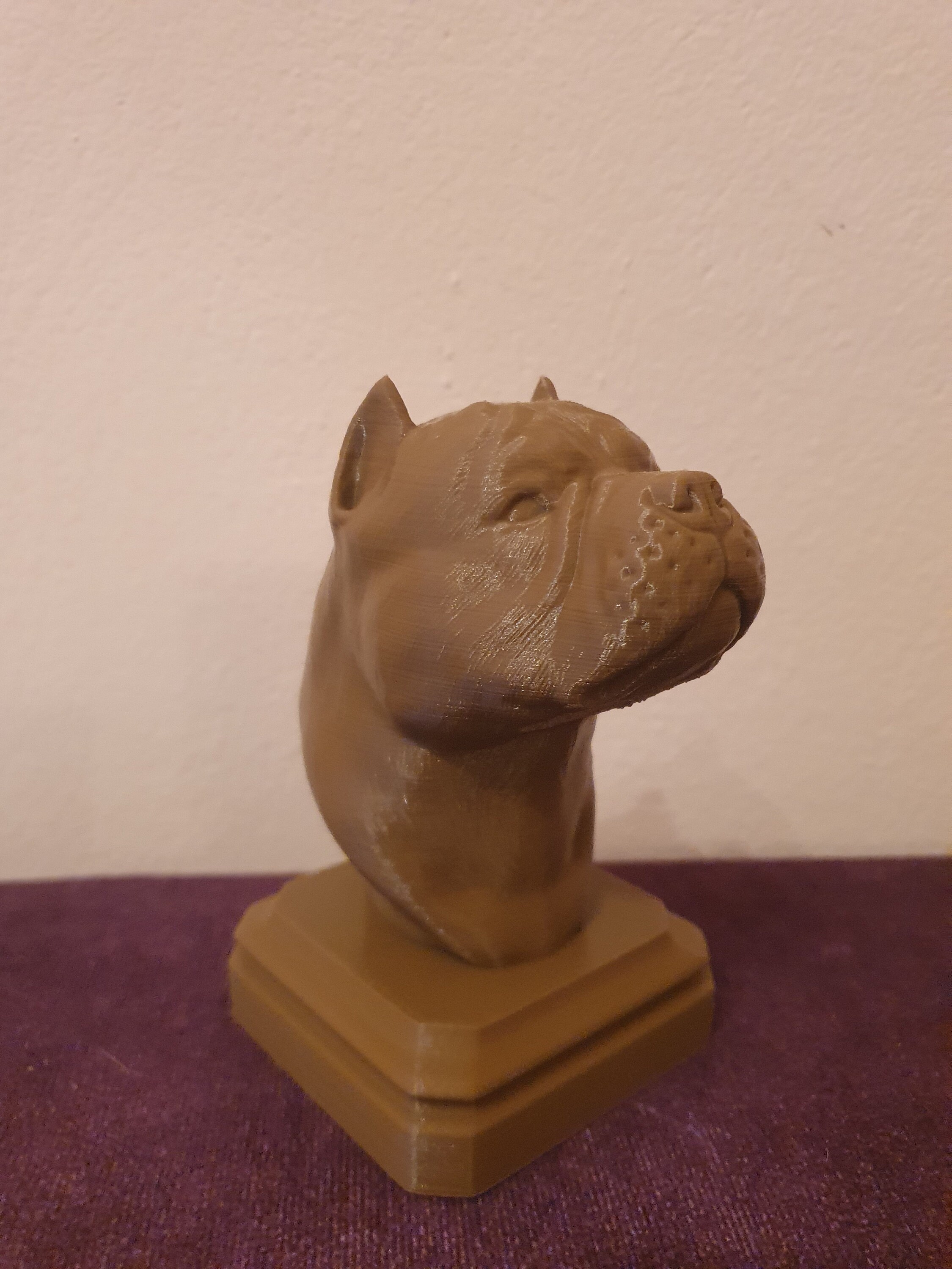 Handcrafted American Bully Bust Sculpture Unique Pet Lover Gift ...