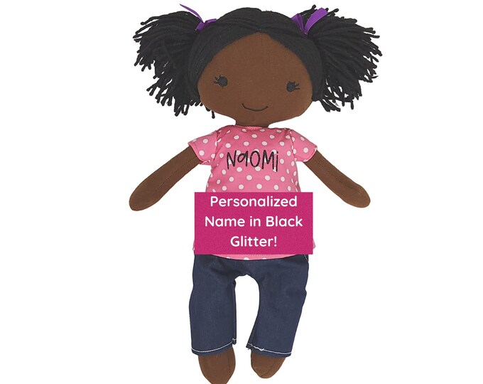 Personalized African Black/brown Ethnic 12 Ragdoll. Dark Skin Soft ...