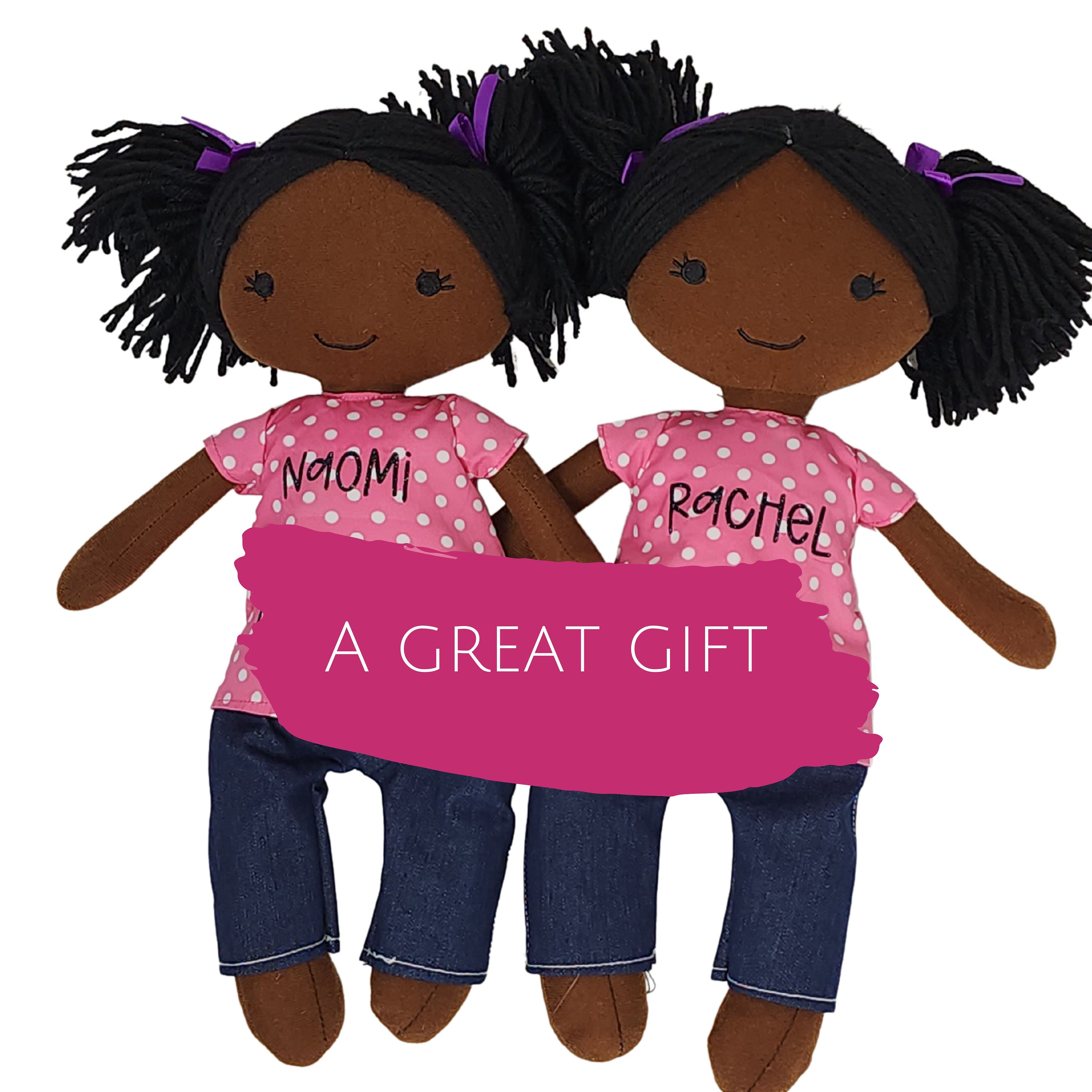 Personalized African Black/brown Ethnic 12 Ragdoll. Dark Skin Soft ...