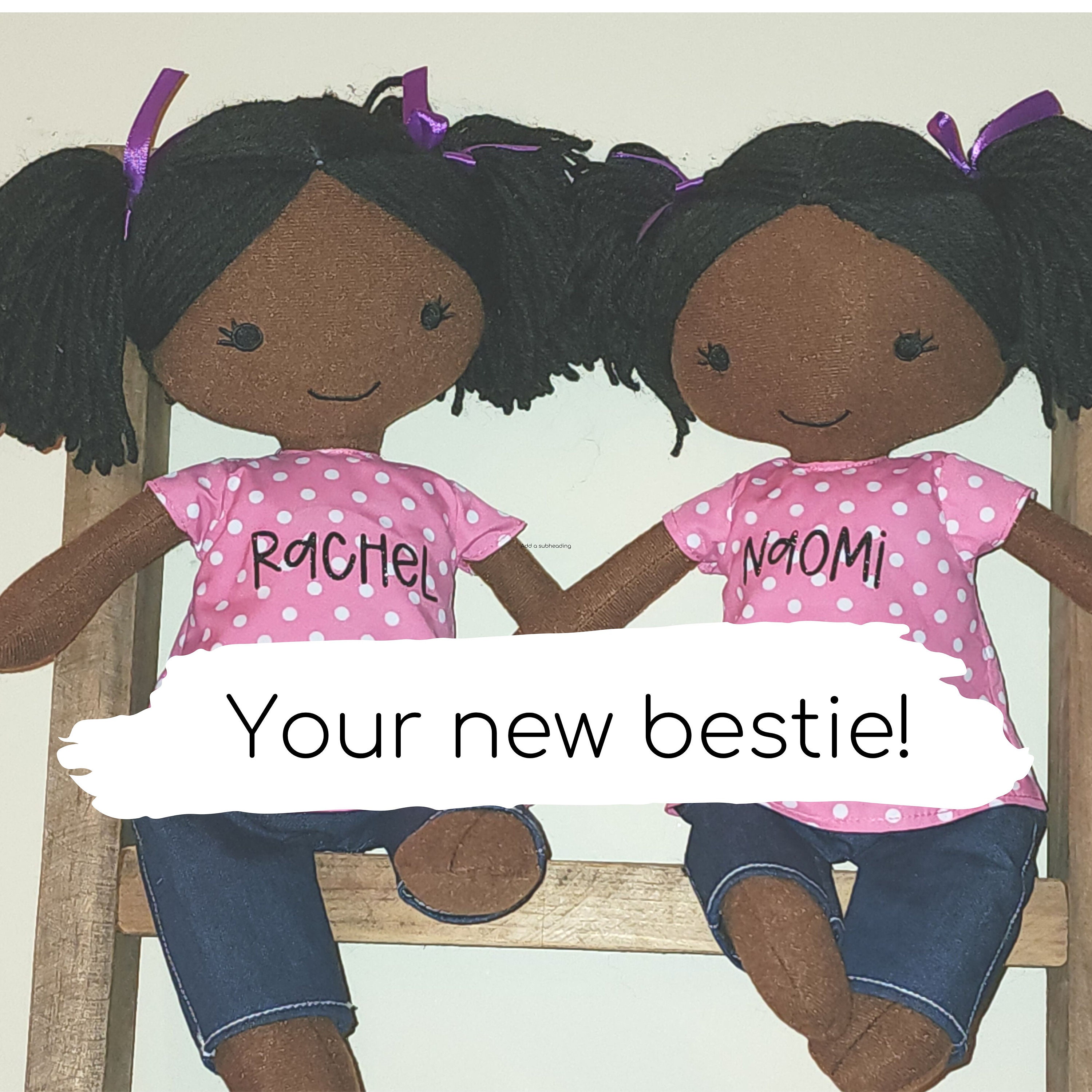 Personalized African Black/brown Ethnic 12 Ragdoll. Dark Skin Soft ...
