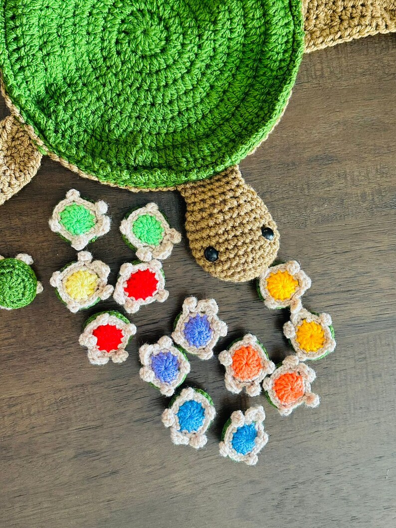 Turtle Memory Game. A Crochet Game You Can Take Everywhere. Excellent for a Gift or Spending ...
