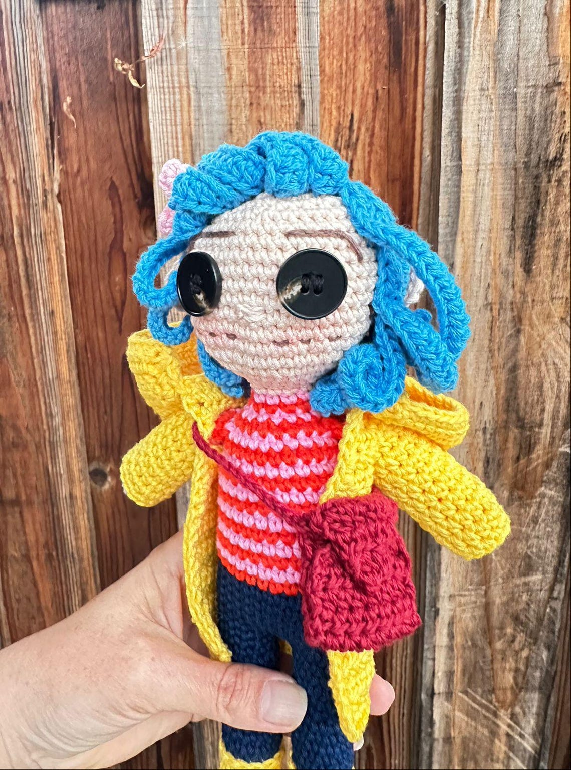 Personalized Coraline Crochet Doll - Handmade Amigurumi - Caroline ...