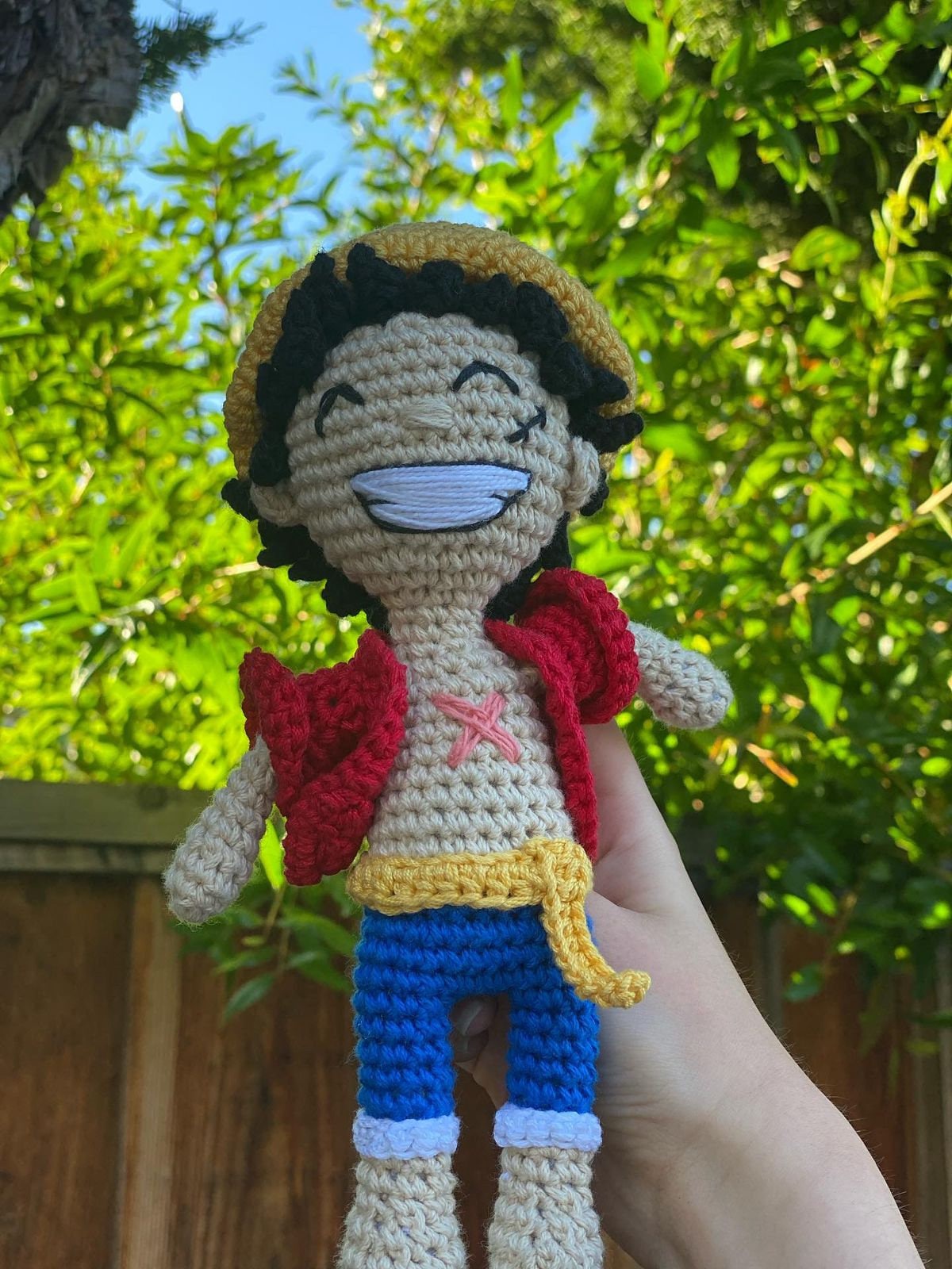 One Piece Monkey D. Luffy Amigurumi Doll, Handmade Crochet Luffy, Main ...