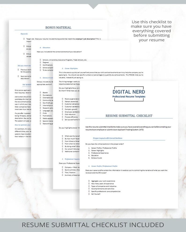 Modern Resume Template, Tech Resume Template for Word, IT Resume ...