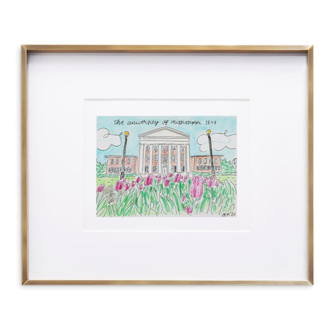 Ole Miss Print | Oxford Mississippi | Graduation Gift | Grad Gift | Ole ...
