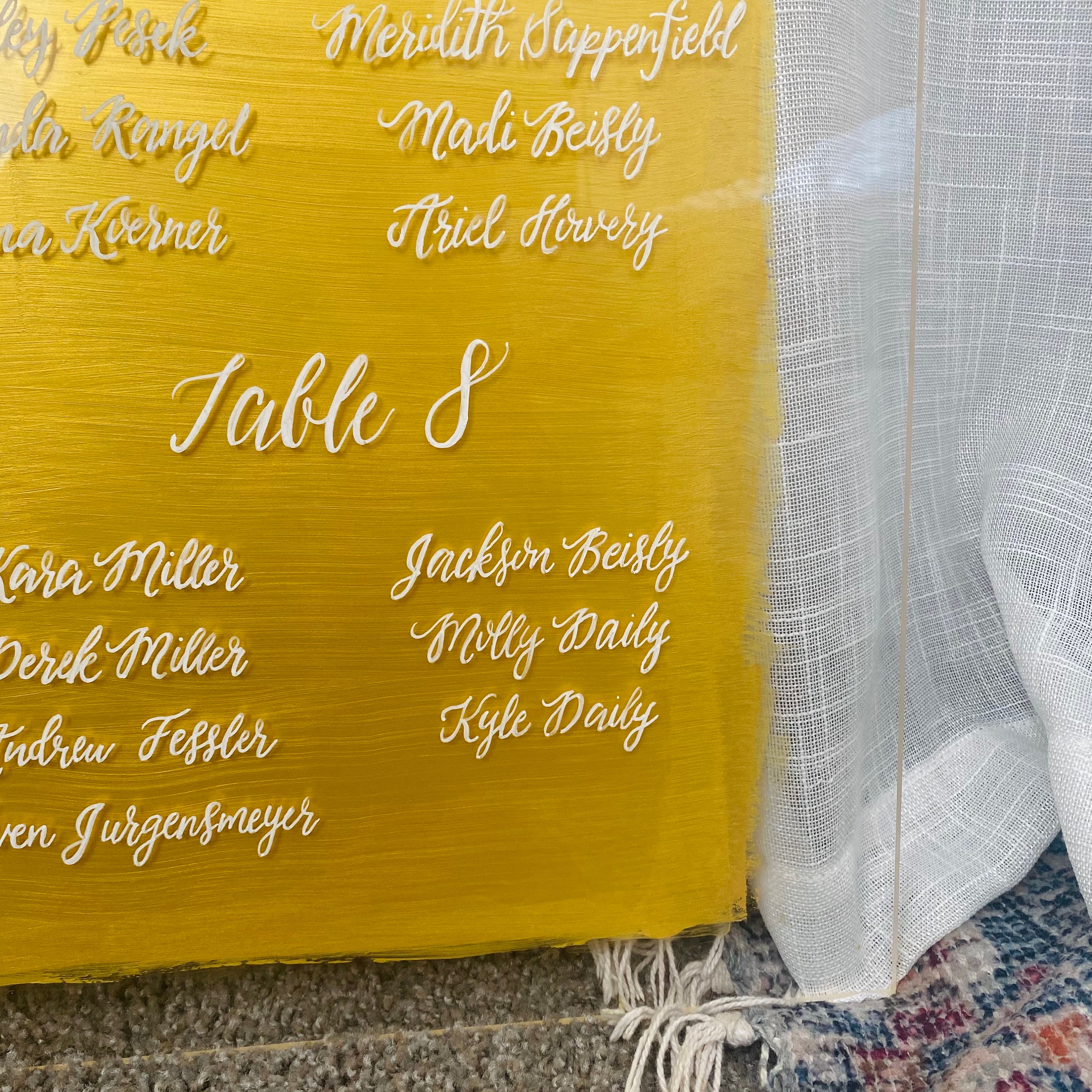 Hand Painted Acrylic Seating Chart Wedding Clear - Etsy