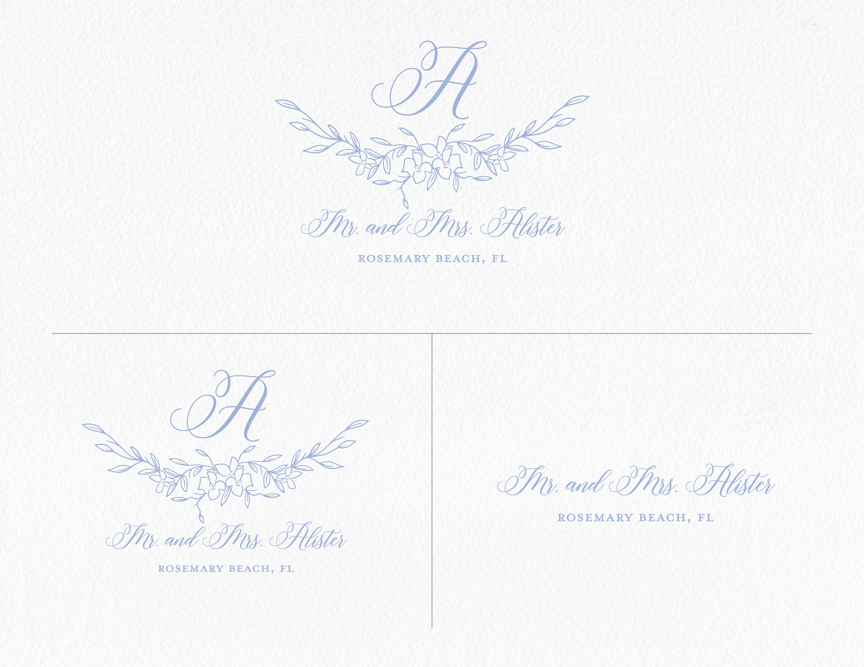 Wedding Monogram Floral Script Wedding Monogram Custom Couple Monogram ...