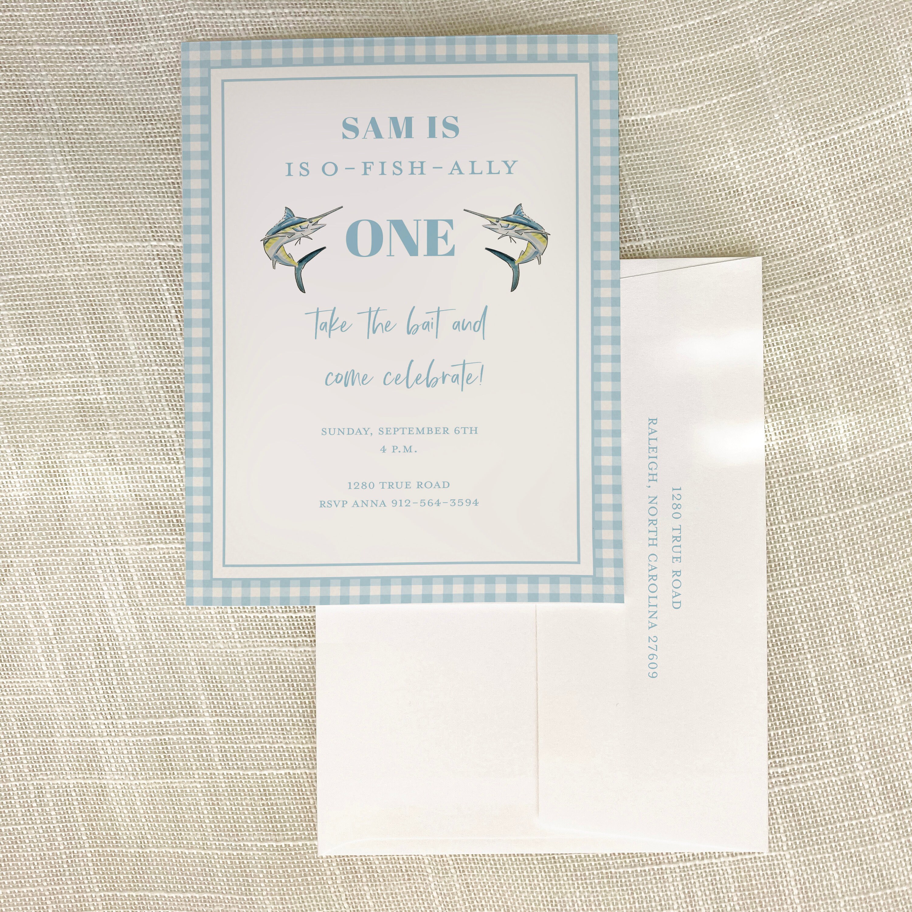 Marlin Party Invitation | Children | Birthday Party | Beach | Set of 10 ...