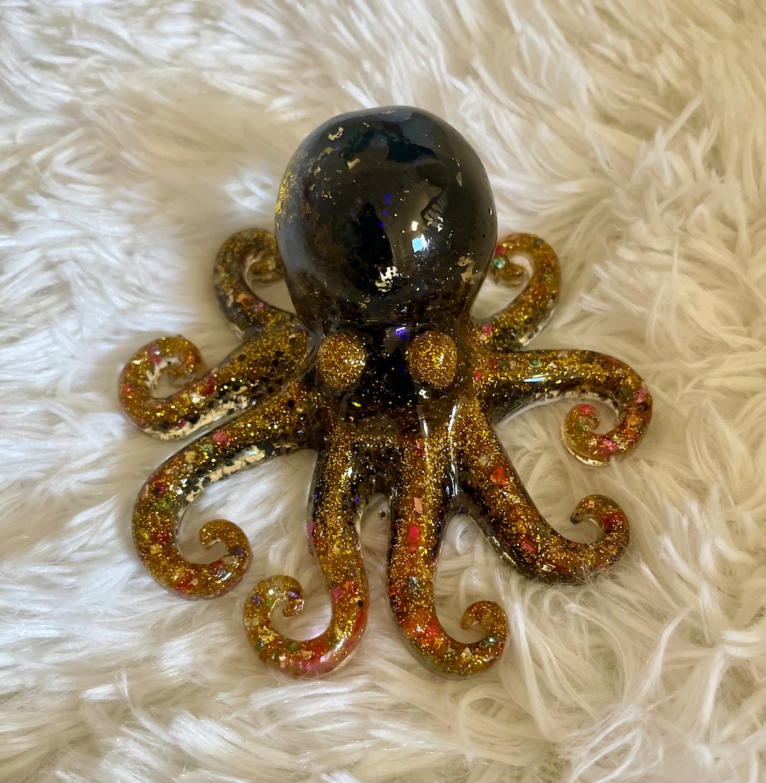 Resin Crafted Octopus W/ Sparkles & Crystals - Etsy