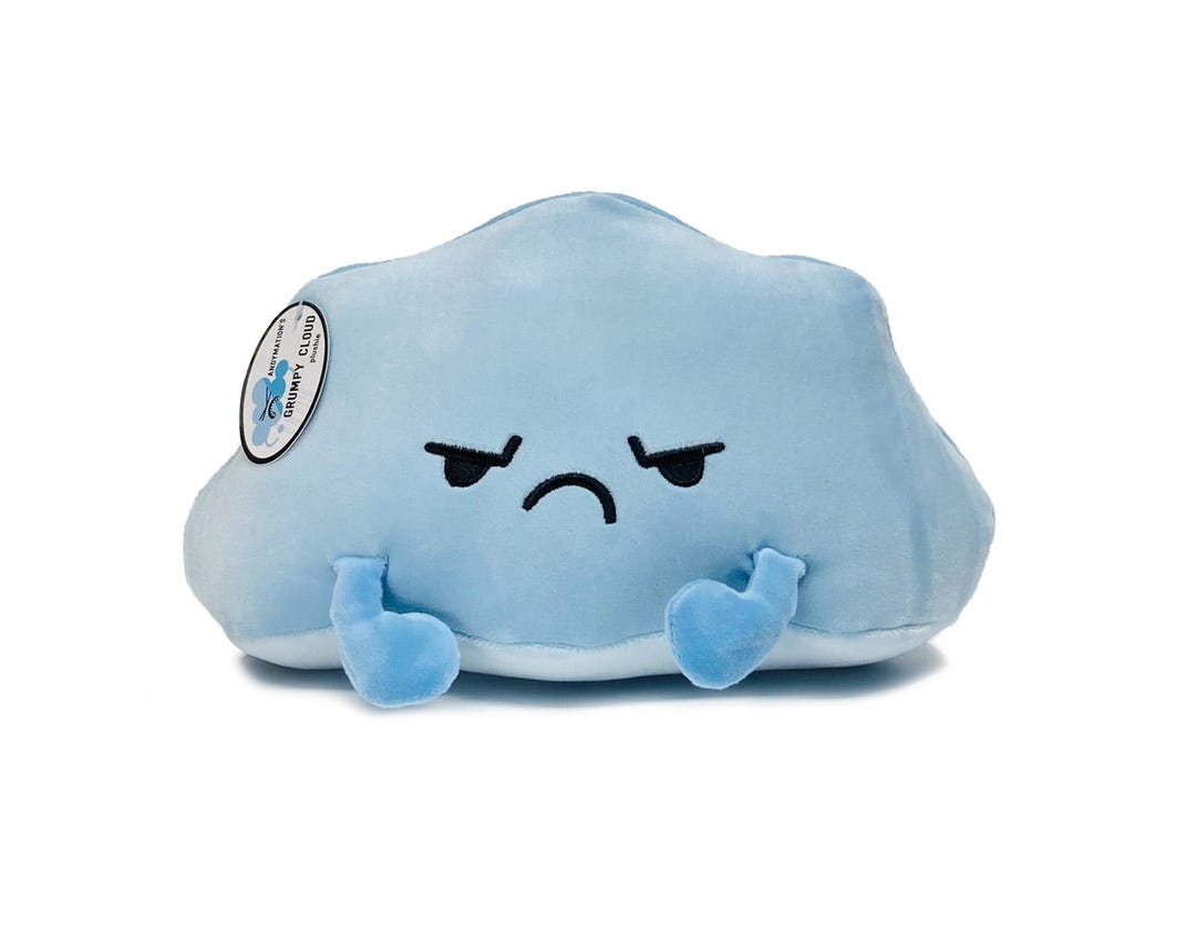 Andymation Grumpy Cloud Plushie - Etsy