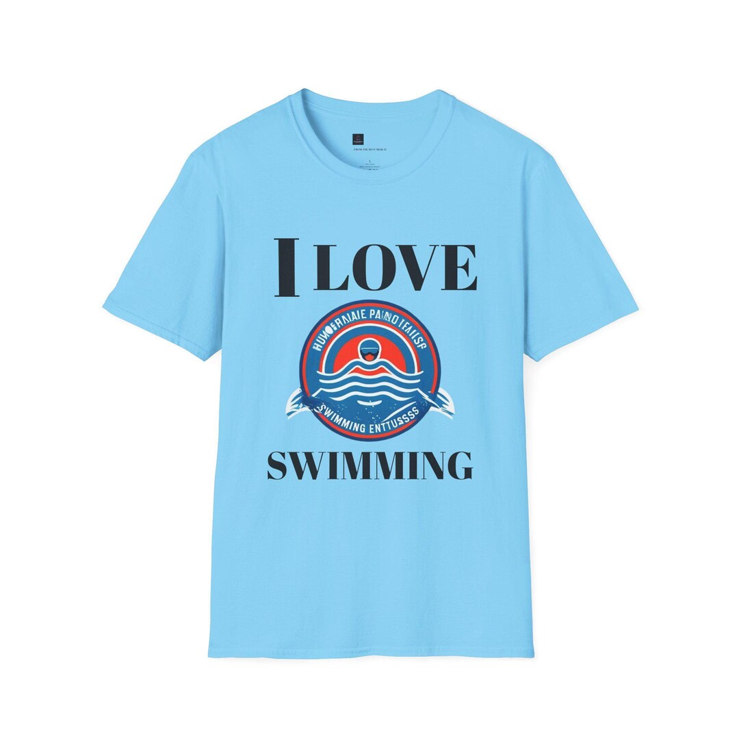 Swimming Unisex T-shirt - Relaxing Beach Tee, Summer Pool Shirt, Swim ...
