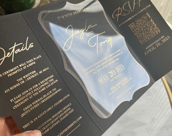 Envelope and Stamp Included Clear Invitation Transparent - Etsy