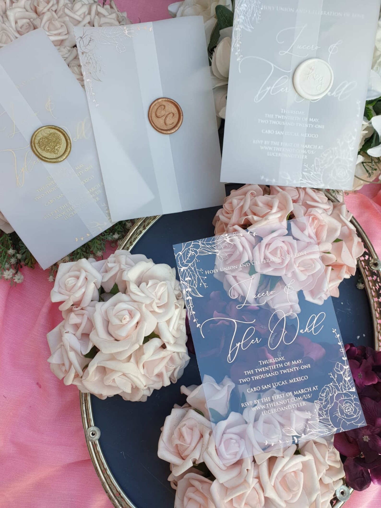 Clear Acrylic Invitations Wedding Invitation Acrylic | Etsy