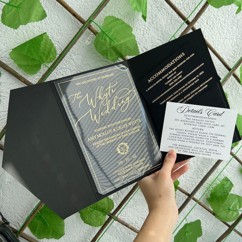 Pocket Folder Invite - Etsy