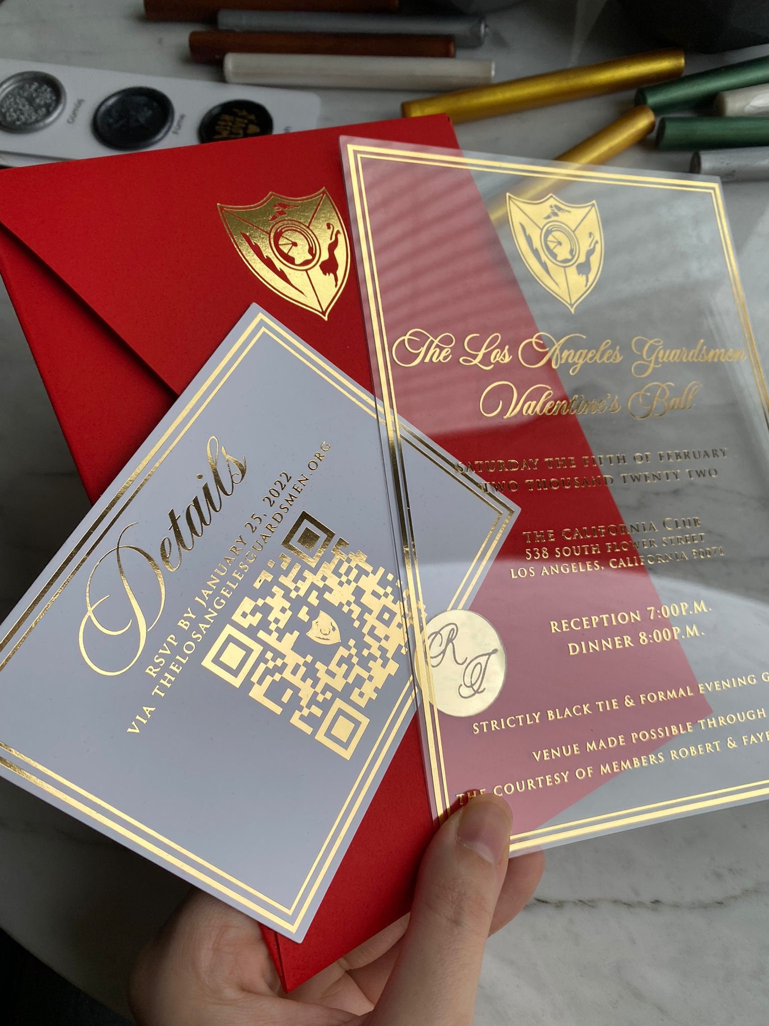 Wedding Invitation Card Clear Acrylic Wedding Invitations | Etsy