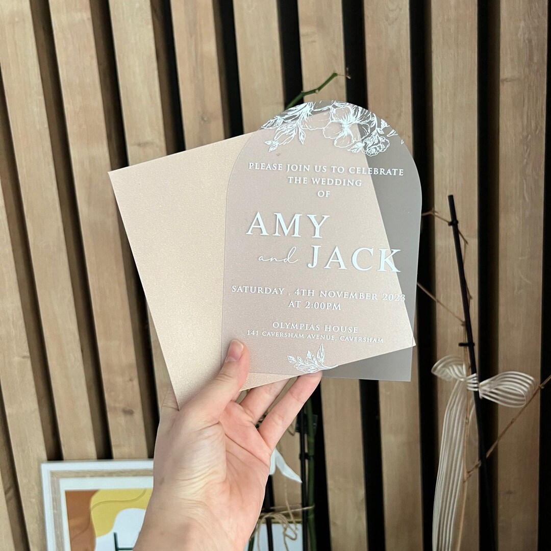 Wedding Invitation, Quinceanera Invitations, Acrylic Invitations, Clear ...