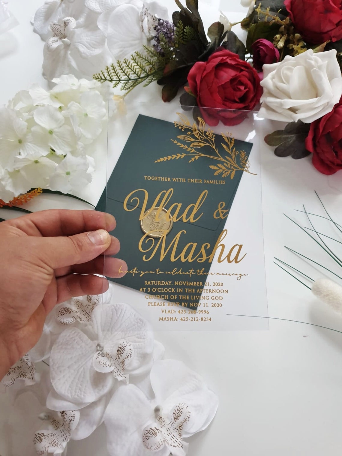 Clear Acrylic Invitations Wedding Invitation Acrylic | Etsy