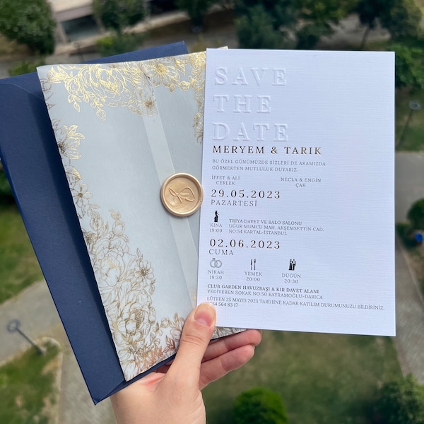 Parchment Paper Wedding Invitations - Etsy