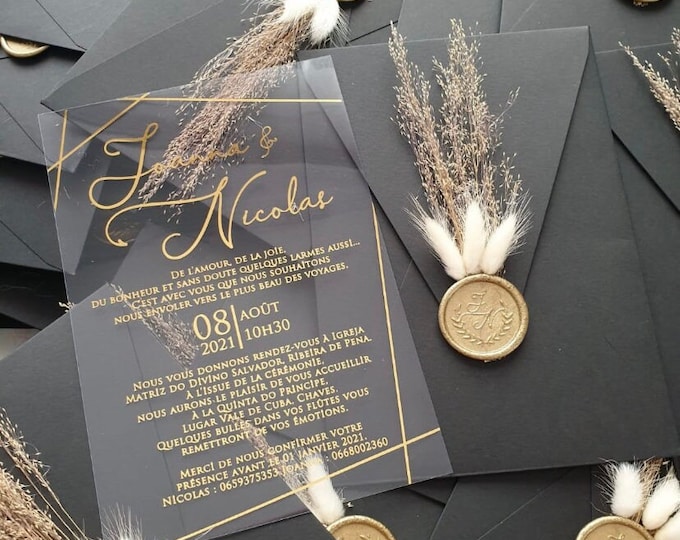 Acrylic Invitations Acrylic Invitations Wedding Acrylic - Etsy