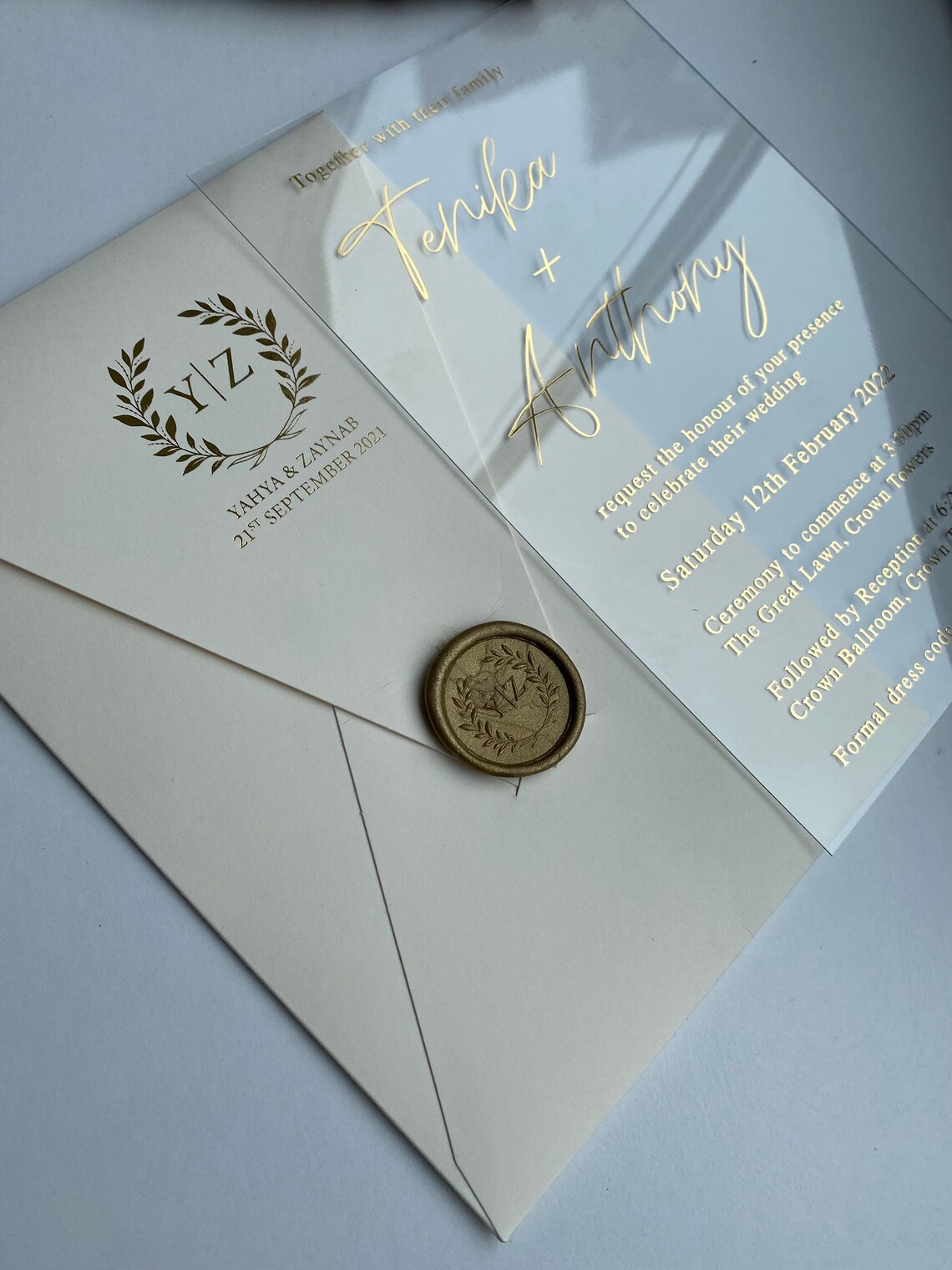 Acrylic Invitations Clear Acrylic Wedding Invitations - Etsy