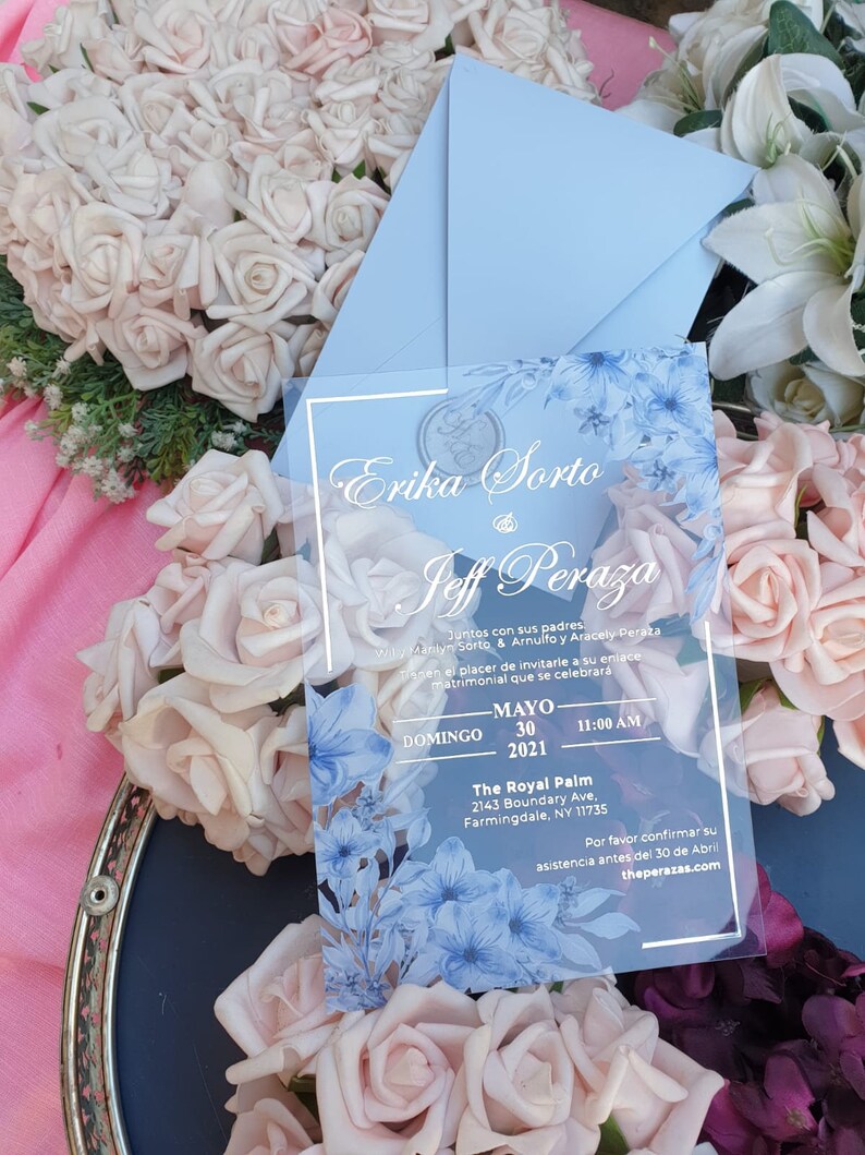 Clear Acrylic Invitations Wedding Invitation Acrylic - Etsy