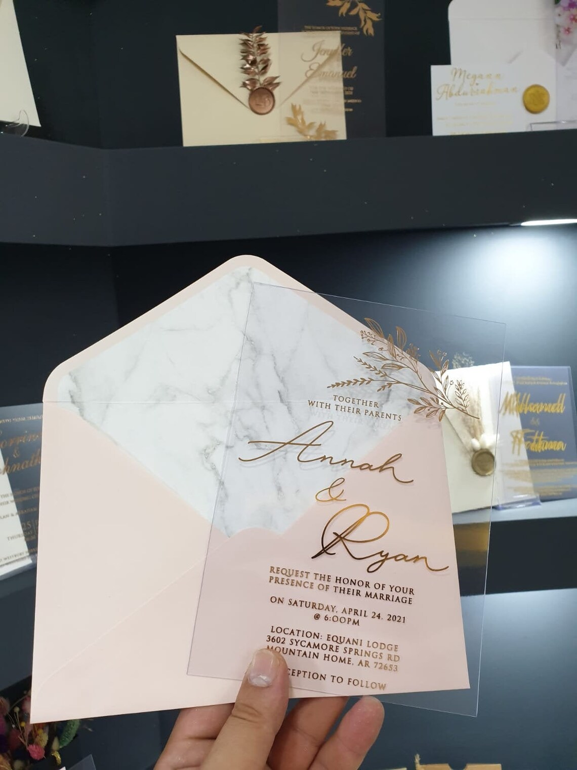 Wedding Invitation Clear Acrylic Wedding Invitations Acrylic - Etsy