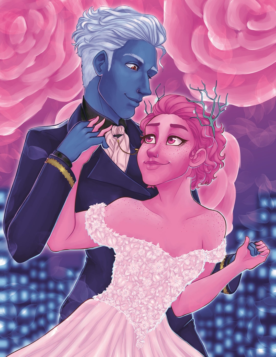 Hades And Persephone Lore Olympus Art Printposter Etsy