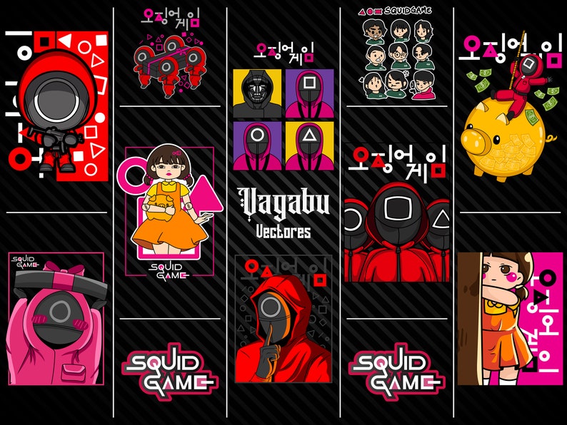 Squid Game / Descarga instantánea, Vector Ai, Svg, Eps, Pdf. Archivo ...