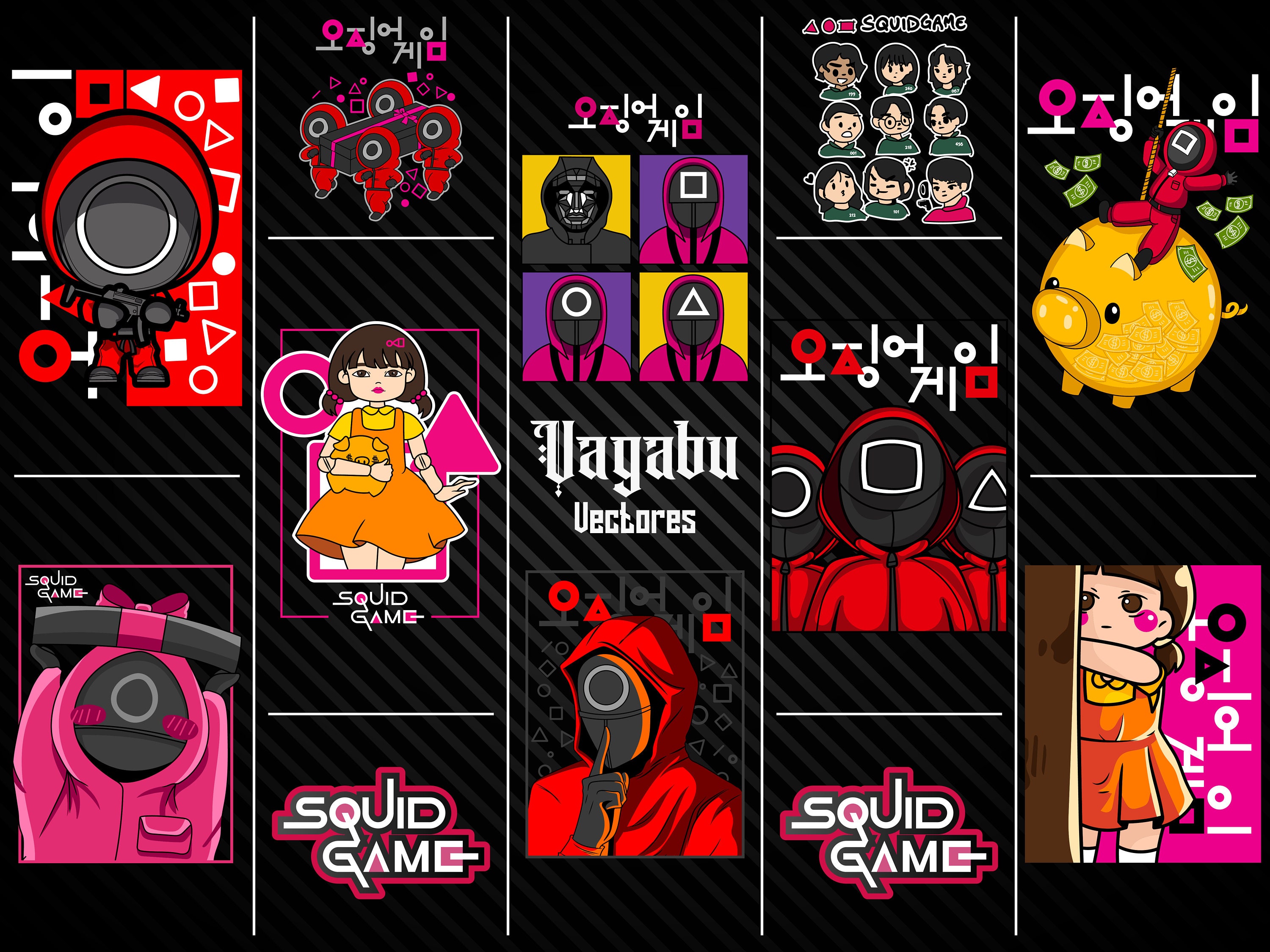 Squid Game / Descarga instantánea, Vector Ai, Svg, Eps, Pdf. Archivo ...