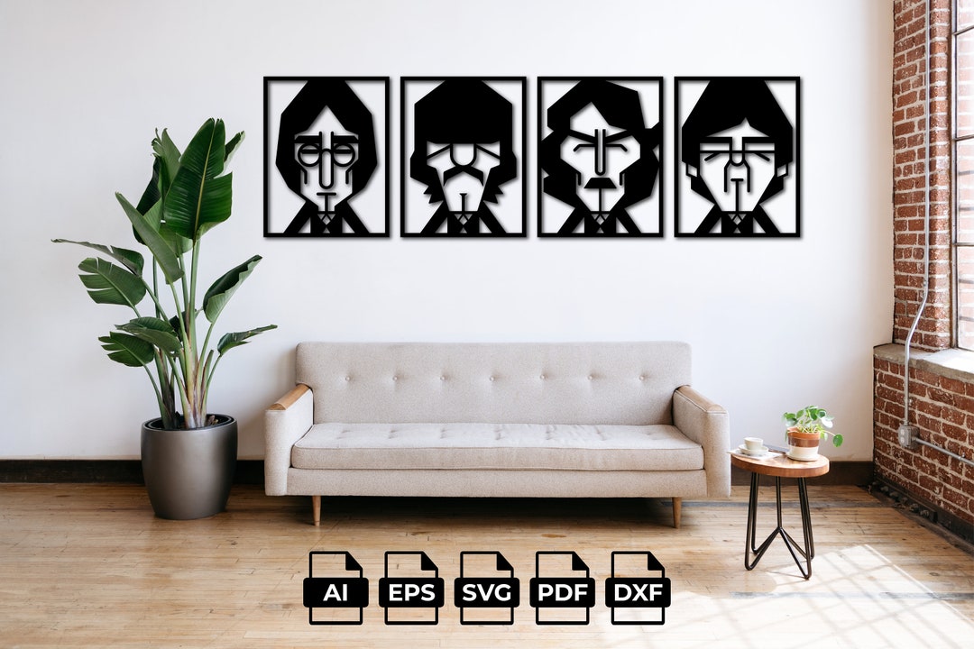 The Beatles Laser Cut / Instant Download, Vector Ai, Svg, Eps, Pdf, Dxf ...