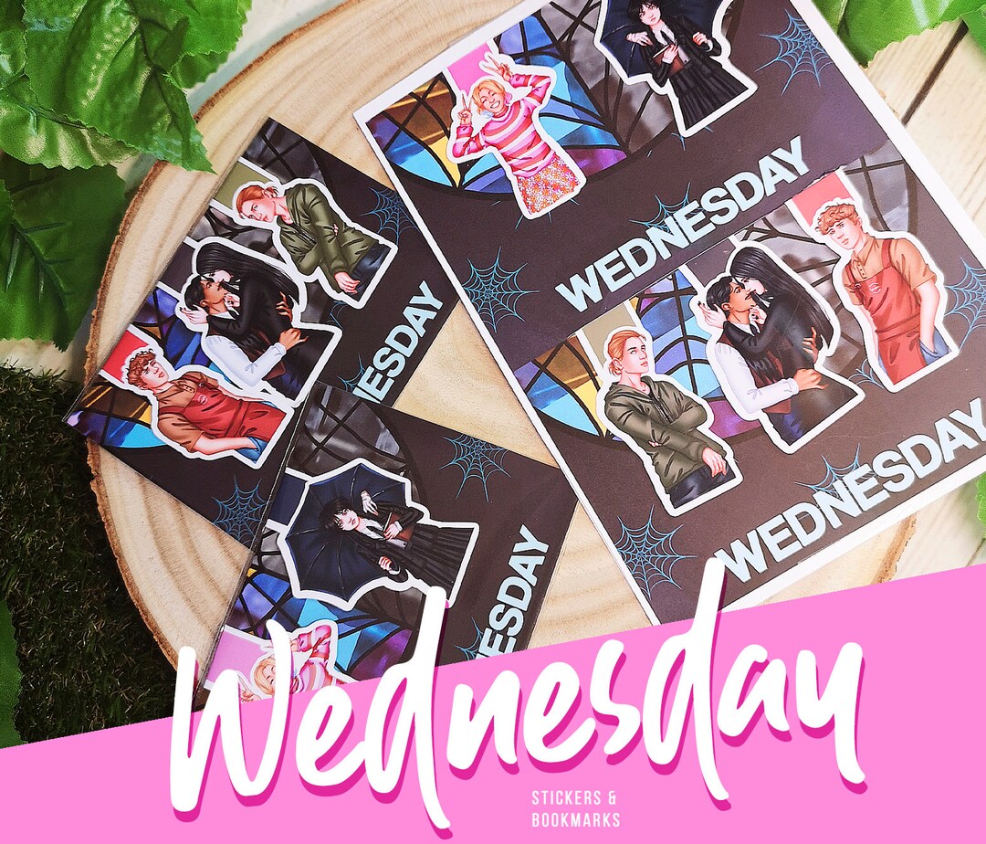 Wednesday magnetic Bookmarks & Stickers - Etsy