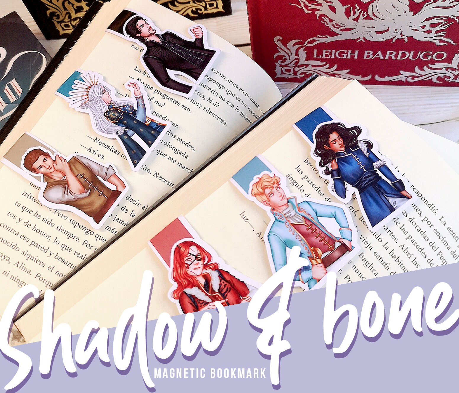 Shadow & Bone Magnetic Bookmarks - Etsy