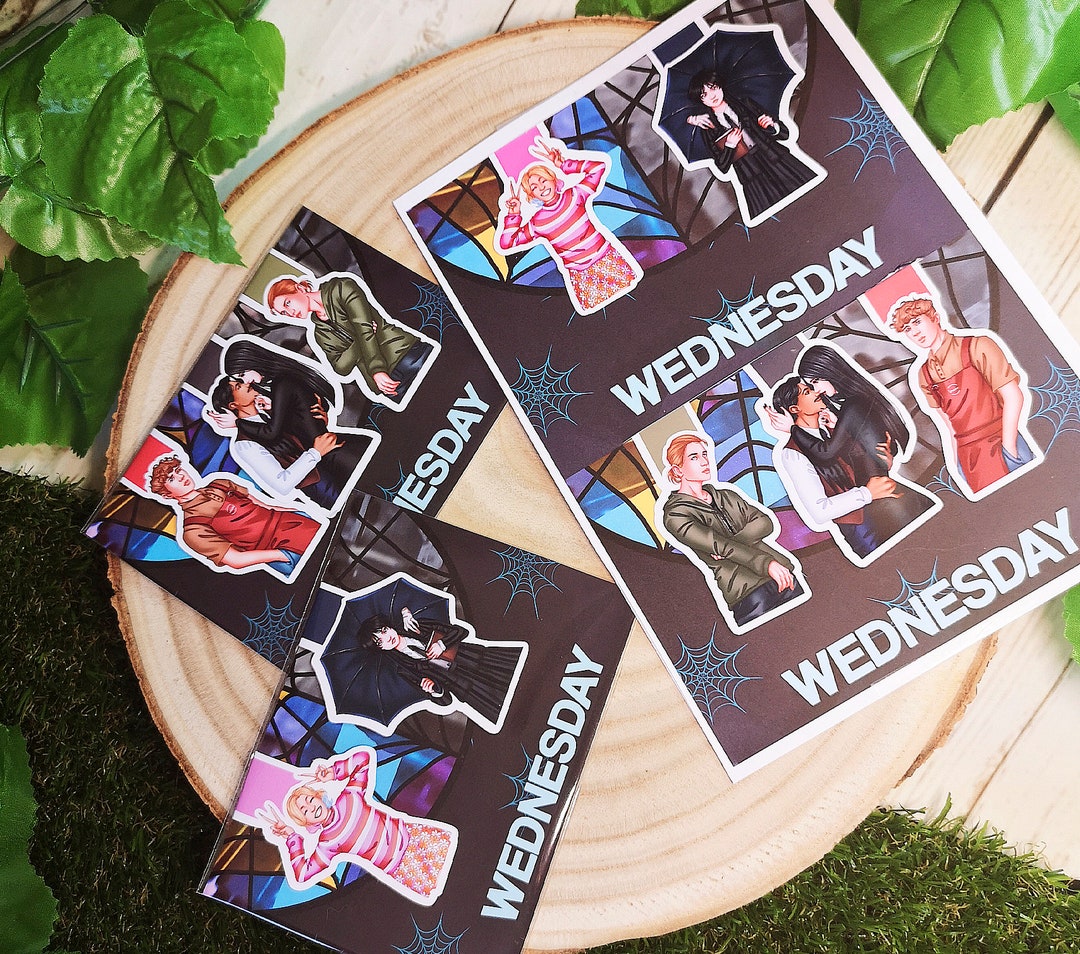 Wednesday magnetic Bookmarks & Stickers - Etsy