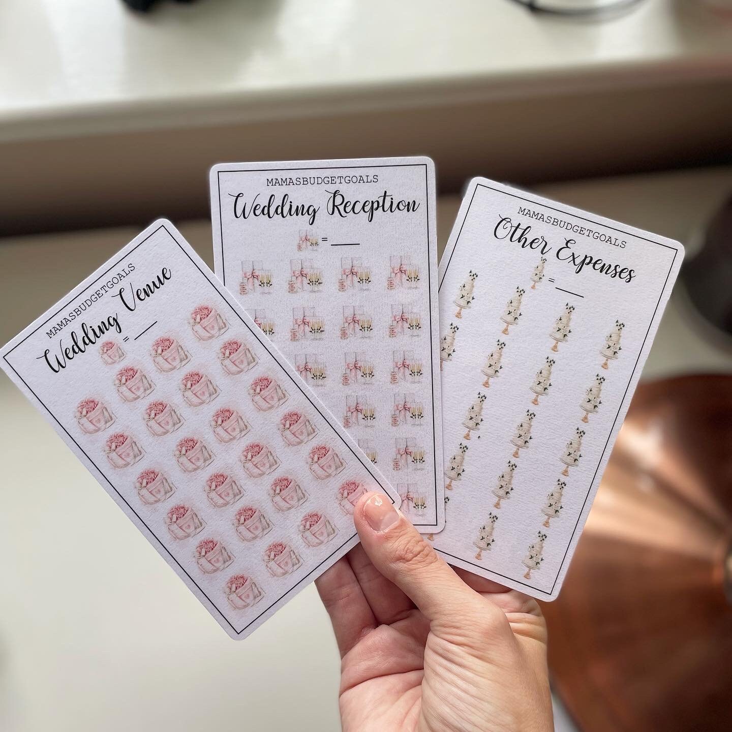 Wedding Saving Challenge Wedding Budget Cards Saving - Etsy