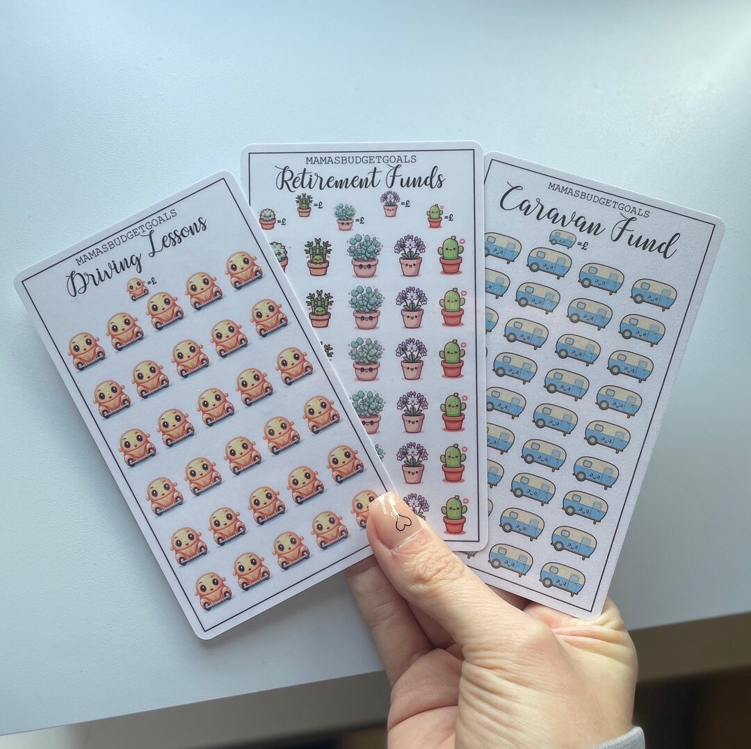 Cute Theme Future Saving Budget Cards, Saving Challenge, Budget Cards ...