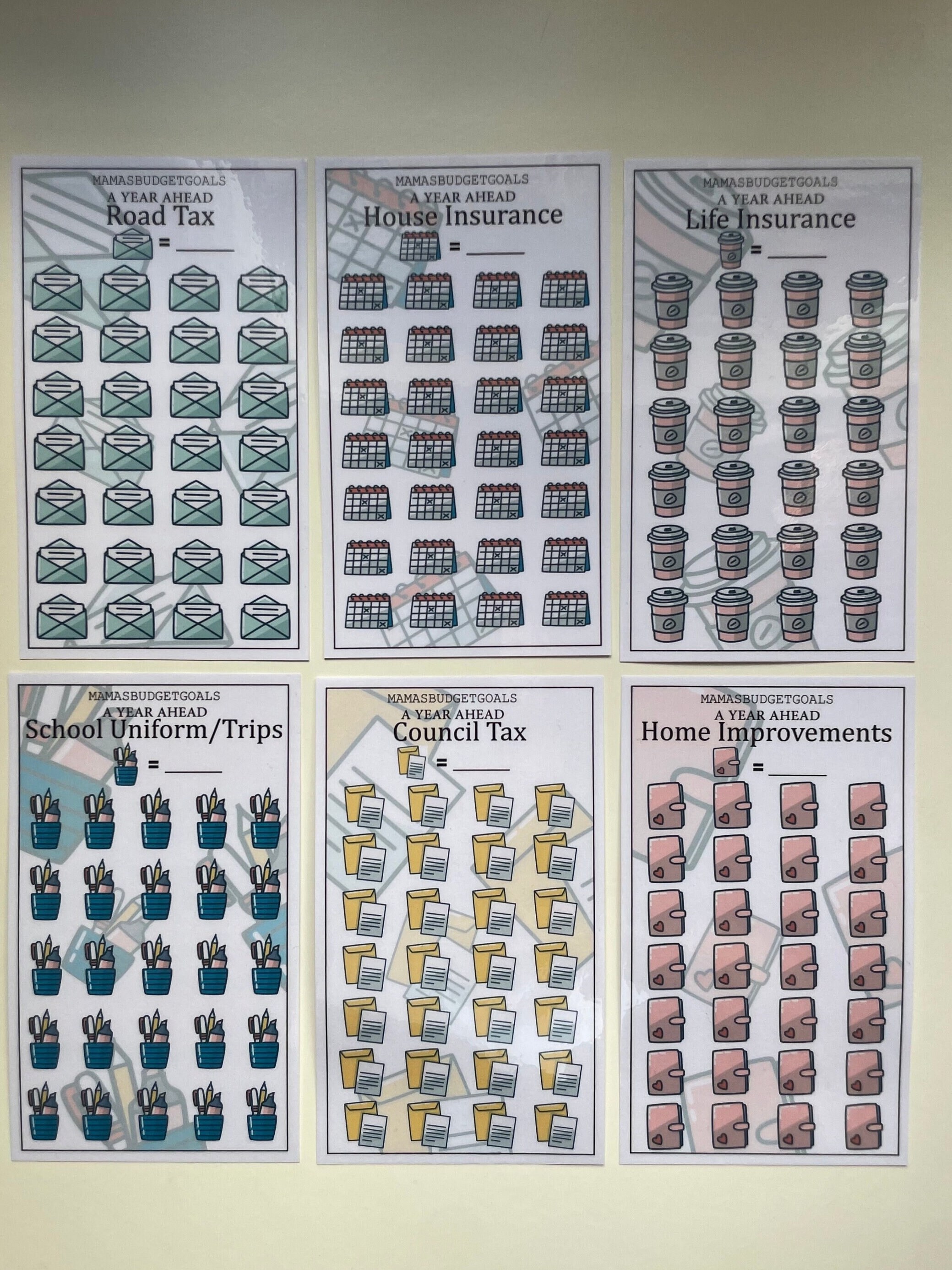 A Year Ahead Saving Cards, Budget Binder, Challenges, Council Tax ...